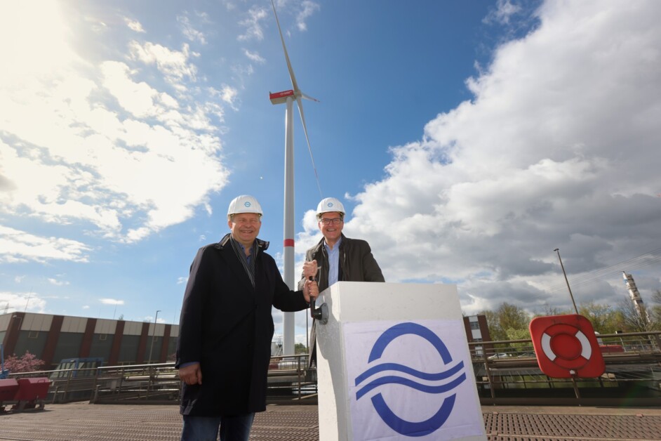 Fourth wind turbine in operation on wastewater treatment plant | News ...